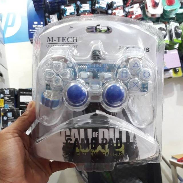 Jual Gamepad Stik M-Tech USB Single Bening Nyala Untuk PC Laptop ...