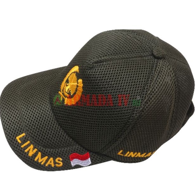 Jual Topi Logo Linmas Jaring MP Warna Hijau | Shopee Indonesia