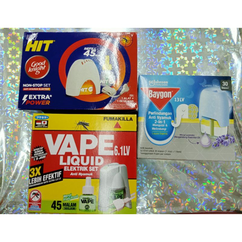Jual OBAT NYAMUK ELEKTRIK SET/ HIT/ FUMAKILLA VAPE/ BAYGON | Shopee ...