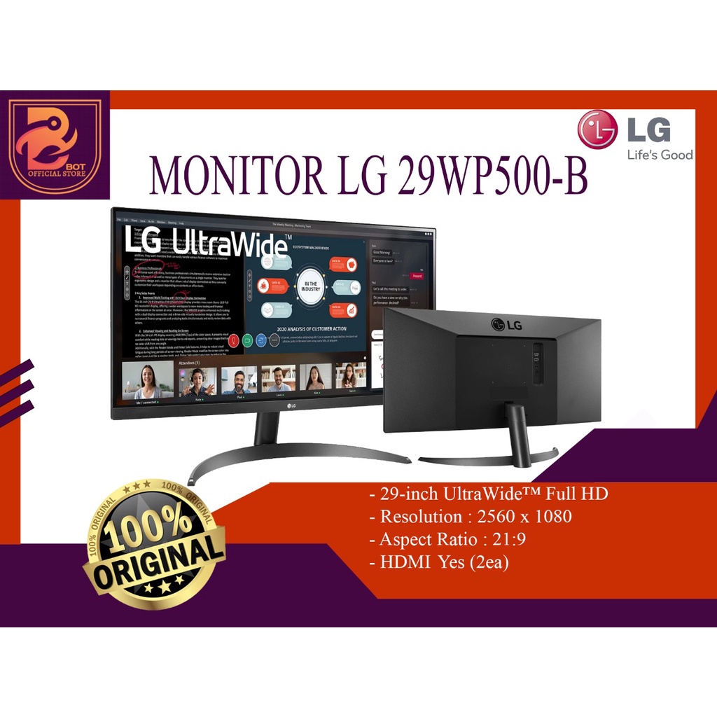 Jual Monitor LED LG 29WP500 29" Ultrawide IPS 2560x1080 HDMI HDR10 ...