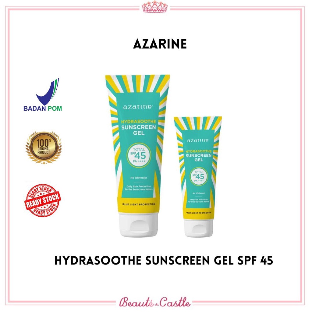 Jual AZARINE Hydrasoothe Sunscreen Gel SPF45 PA++++ 50ml / AZARINE SUN ...