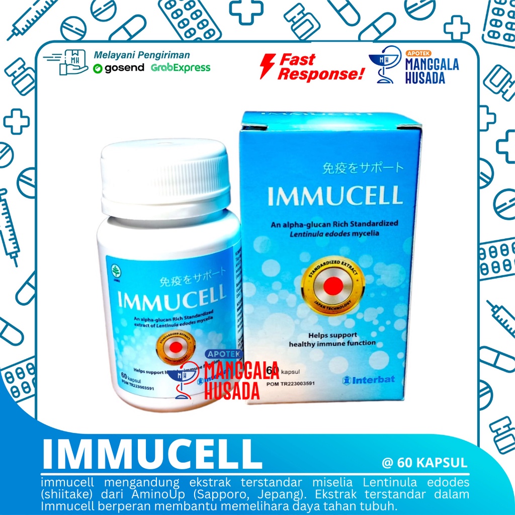 Jual IMMUCELL KAPSUL AHCC 500 MG PER BOTOL @ 60 KAPSUL | Shopee Indonesia
