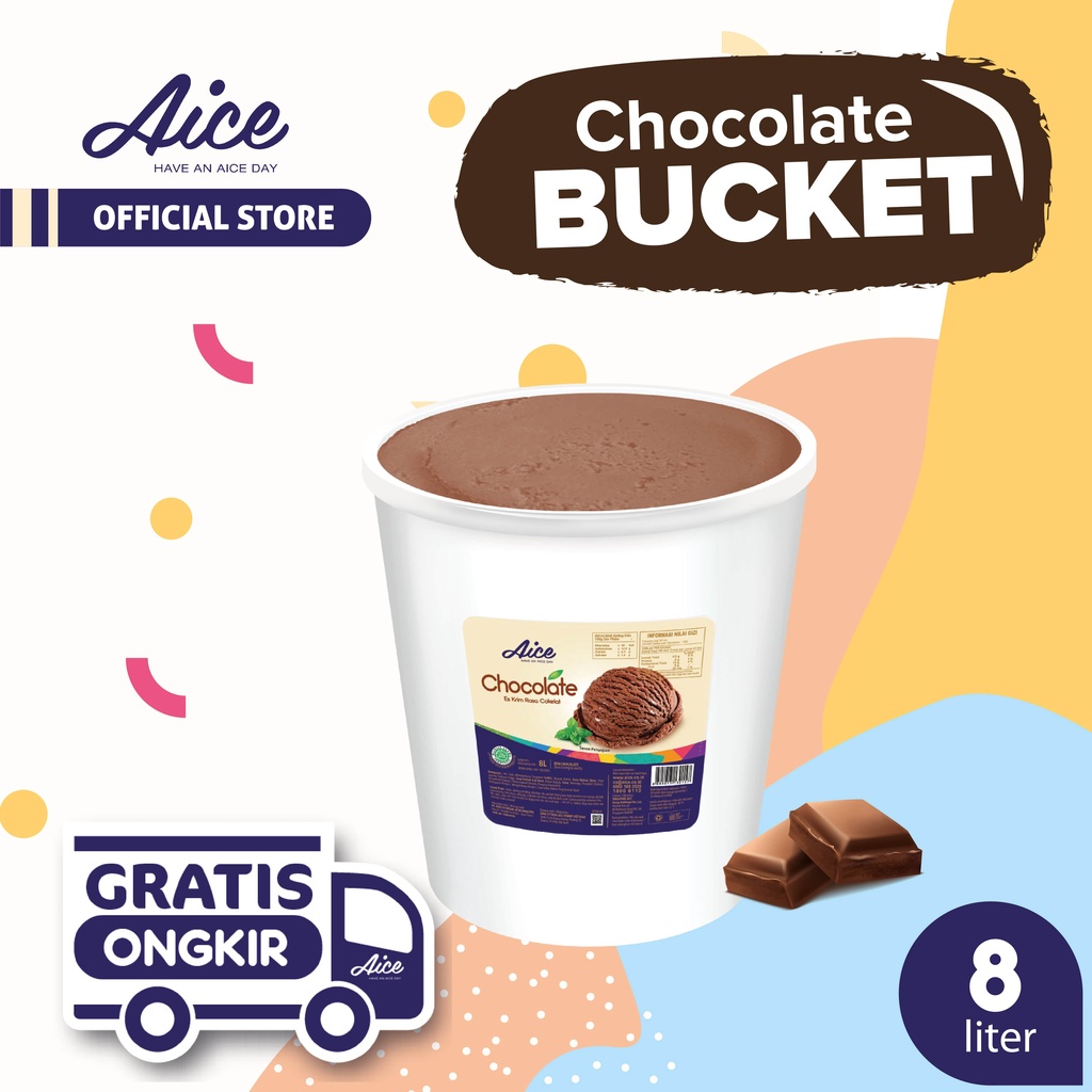 Jual AICE Chocolate Bucket 8 Liter Ice Cream | Shopee Indonesia