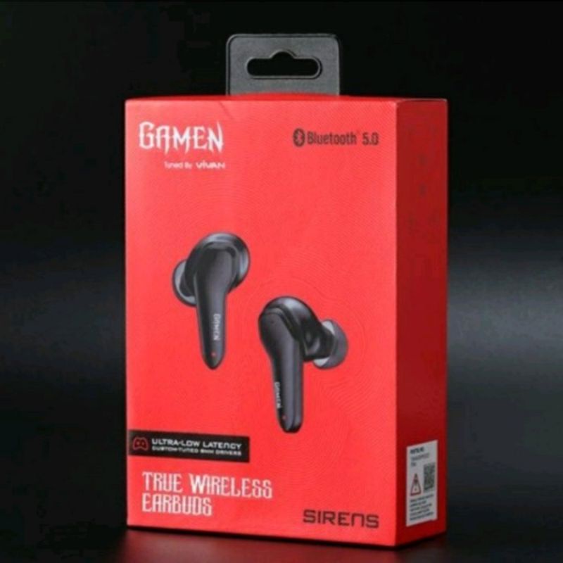 Jual Earphone TWS Bluetooth 5.0 GAMEN SIRENS HD Sound Gaming Earbuds ...
