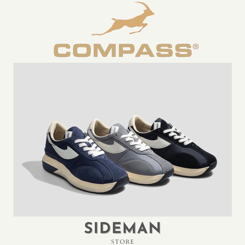 Jual COMPASS VELOCITY BLACK NAVY GREY HITAM ABU BIRU | Shopee Indonesia