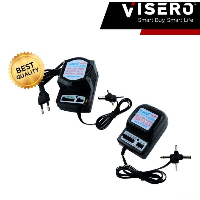 Jual ADAPTOR MULTI/UNIVERSAL 500MA VISERO (VE-201) | Shopee Indonesia