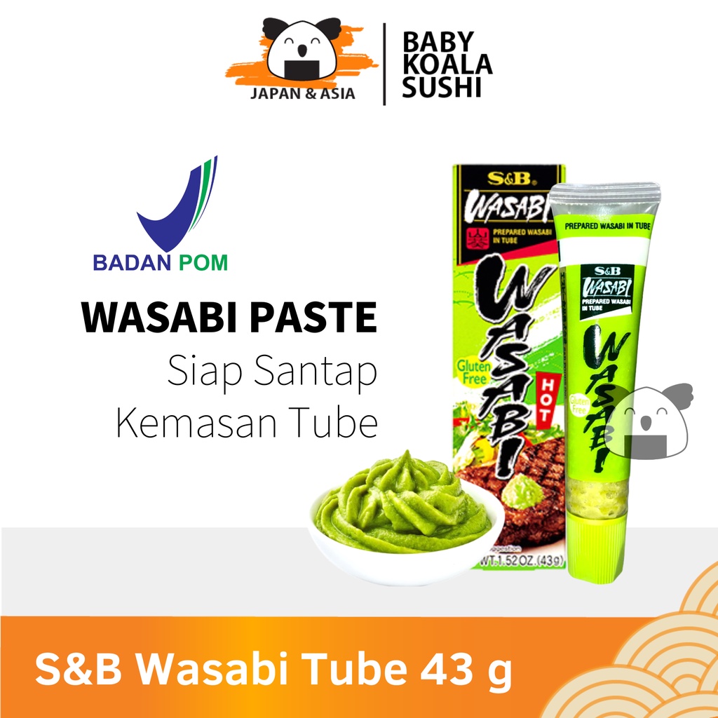 Jual S&B Wasabi Paste Tube Pasta Wasabi 43 g │ Horseradish Import for ...
