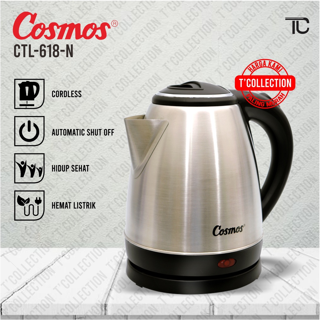 Jual Kettle / Teko listrik Cosmos CTL-618 N 1,5 Liter stainless ...