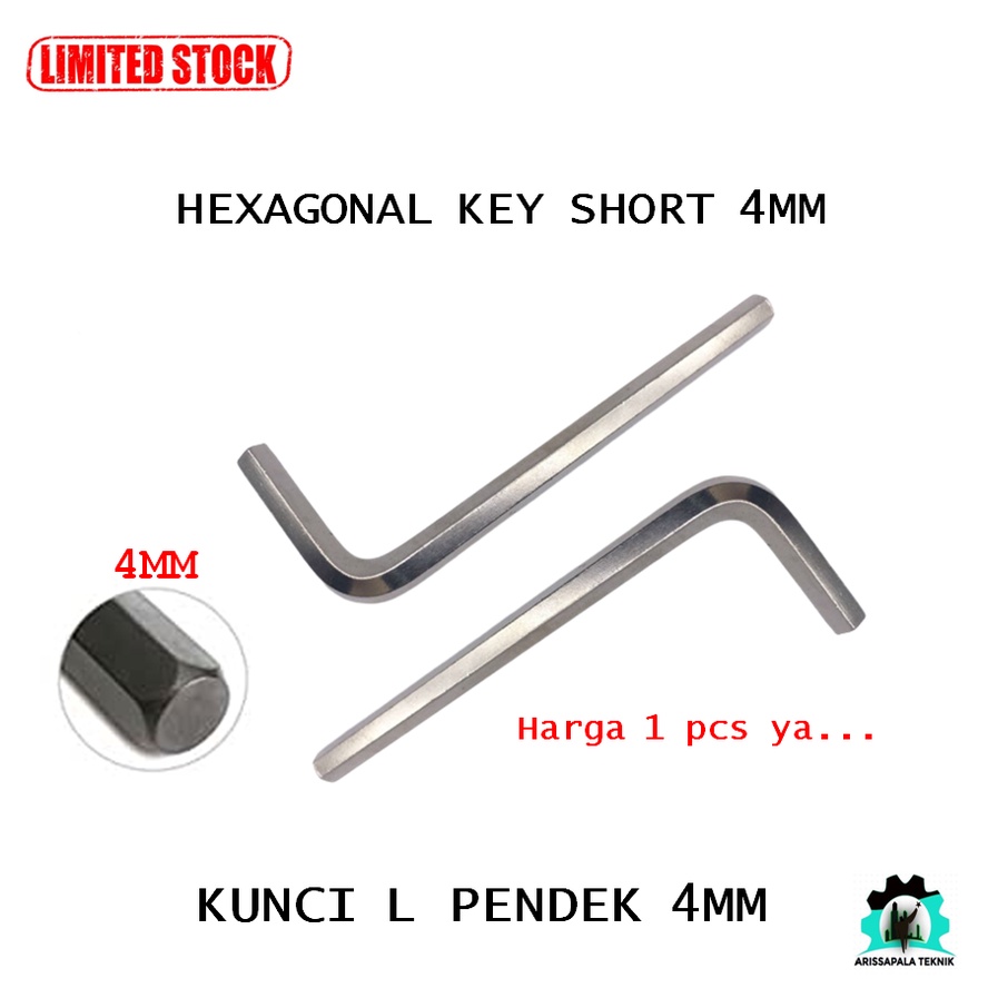 Jual KUNCI L 4 MM HEXAGONAL WRENCH HEX KEY SCREW KUNCI BAUT JCBC ...