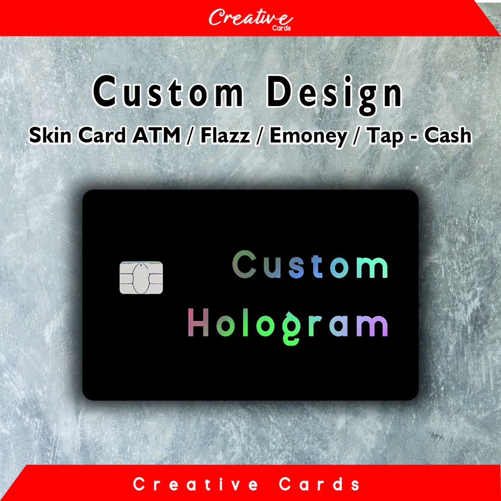 Jual Stiker Sticker Kartu Atm Skin Card CUSTOM SPESIAL HOLOGRAM Stiker ...