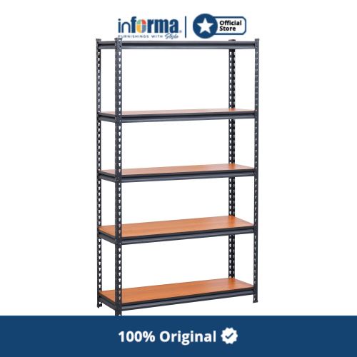Jual Informa 176X35X100 Cm Isley Rak Metal 5 Tingkat - Hitam Organizer ...