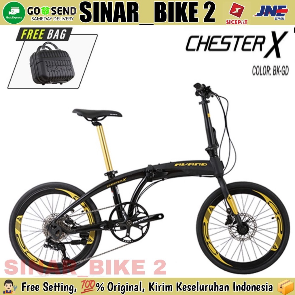 Jual Sepeda Lipat 20 Inch AVAND CHESTER X 10 Speed Garansi Resmi 5 ...