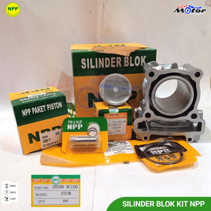 Jual Blok Boring Silinder Cylinder Seher Piston Set Kit Yamaha VIXION 3C1 Original Ori NPP ...