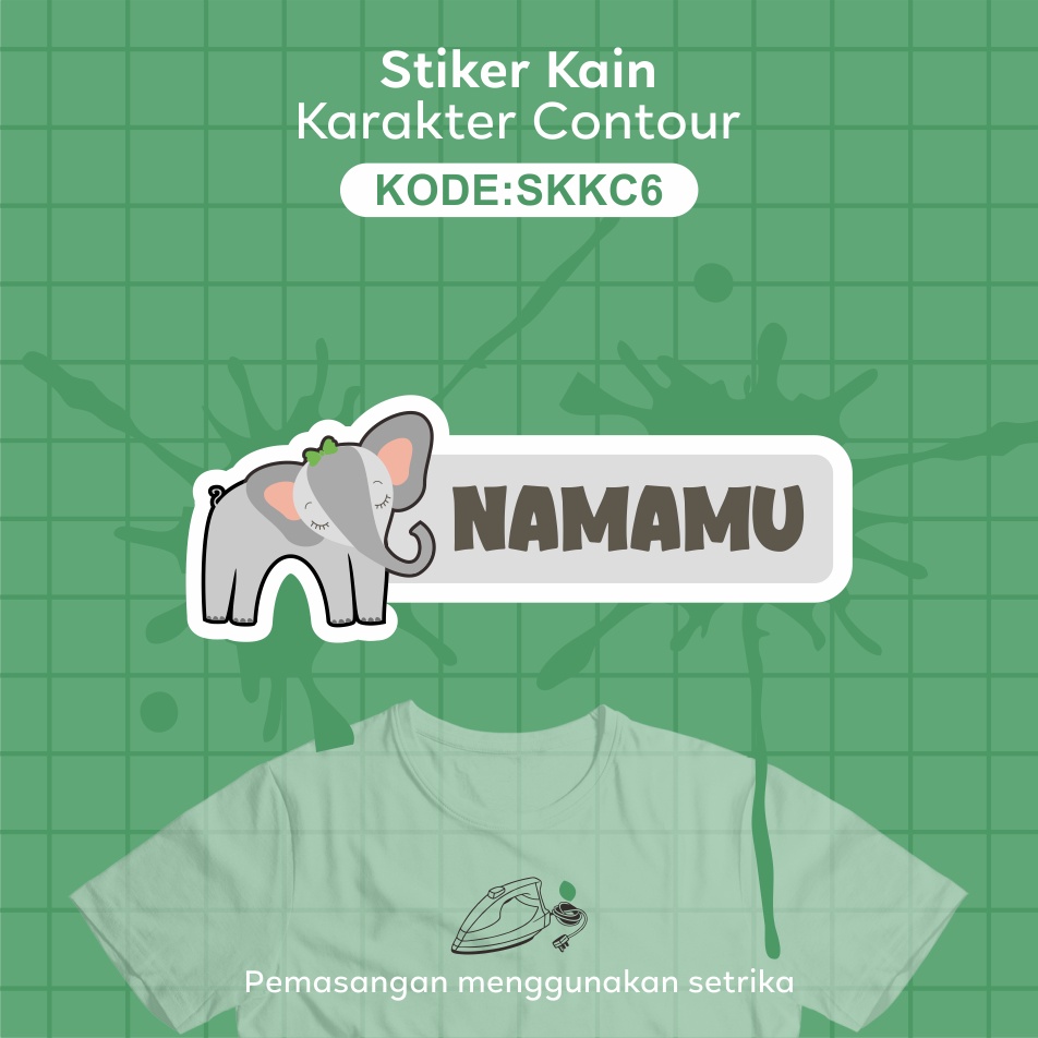 Jual STIKER KAIN KARAKTER CONTOUR Label Nama Baju Anak Sablon Setrika ...