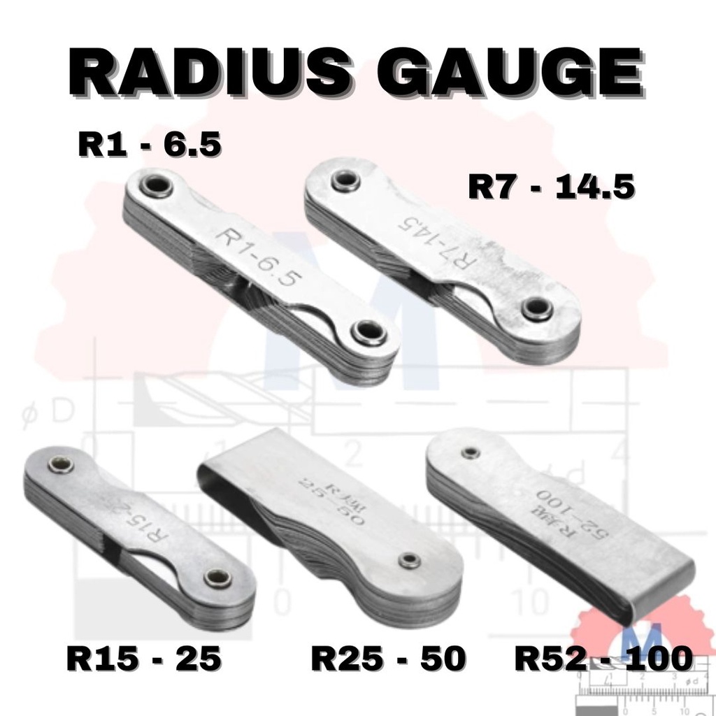 Jual Mal Radius gage pengukur radius inside outside | Shopee Indonesia