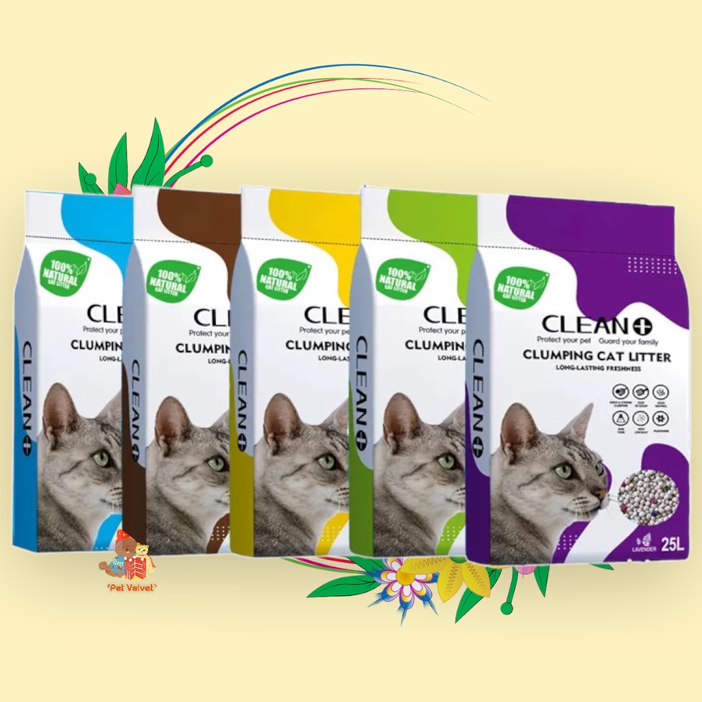 Jual Clean+ Plus Bentonite Clumping Cat Litter 25L - Pasir Kucing ...
