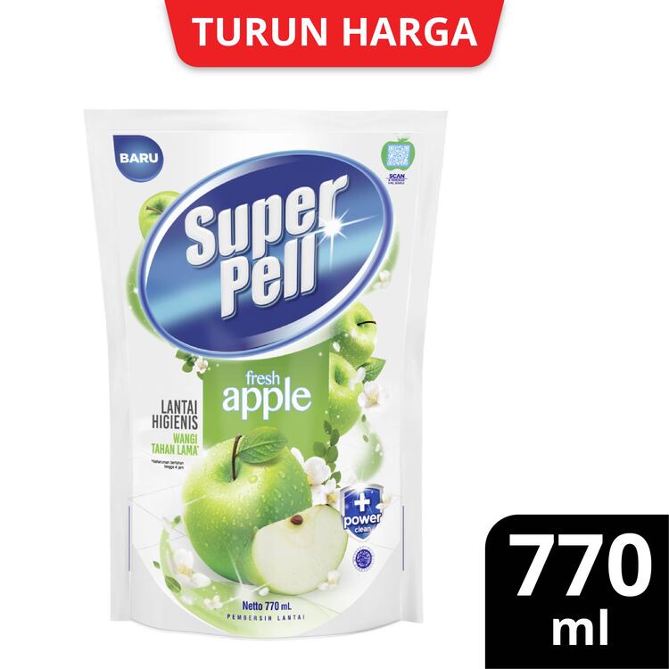 Jual Superpell Pel Pembersih Lantai Fresh Apple 770Ml | Shopee Indonesia