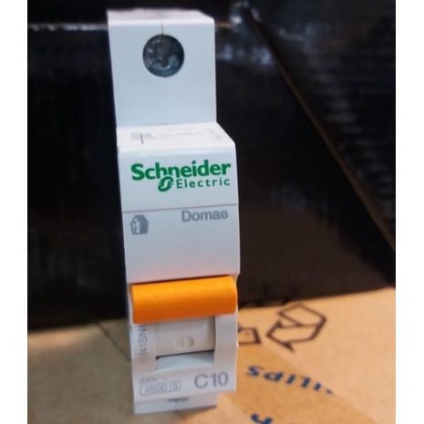 Jual MCB SCHNEIDER ORIGINAL 1P 10 AMPERE BERSTANDAR SNI | Shopee Indonesia