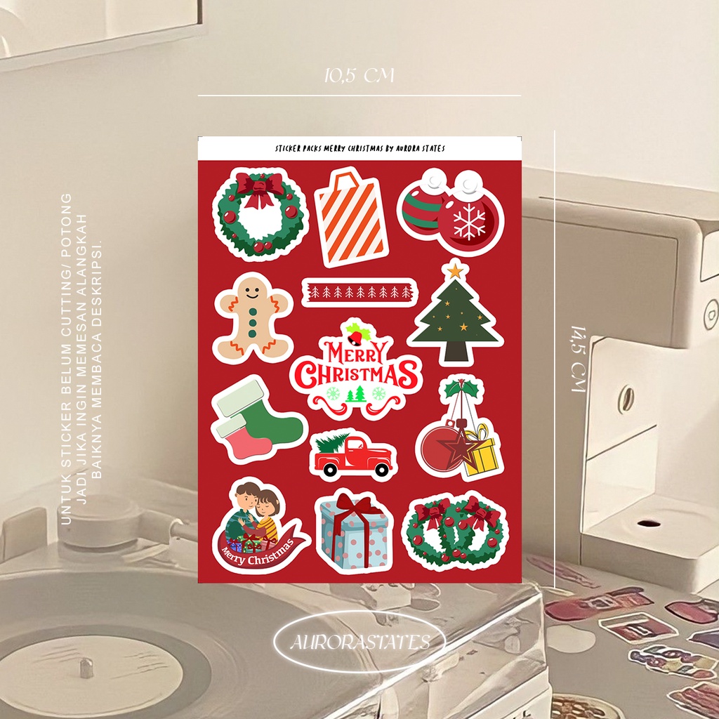 Jual Sticker Natal | Stike Pohon Cemara | Sticker Merry Christmas ...