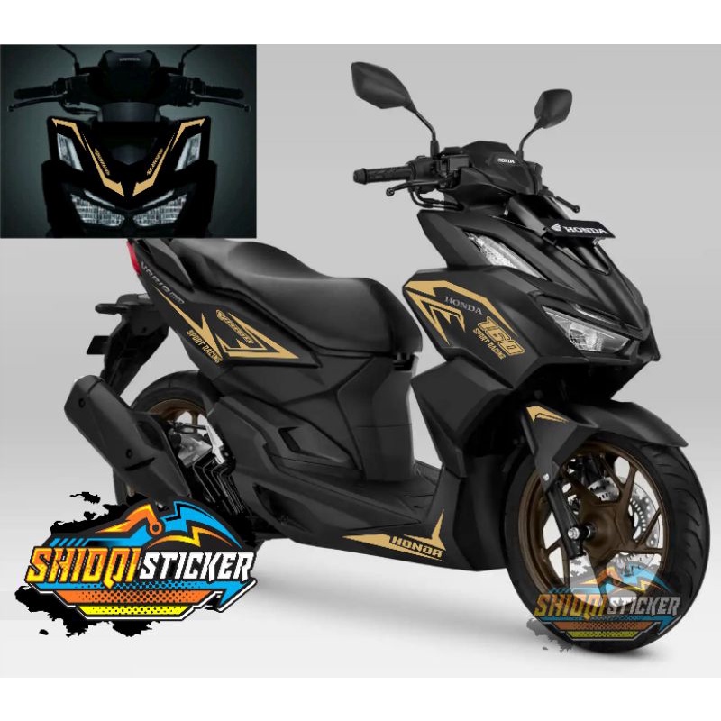 Jual Stiker motor Stiker vario 160 esp Sticker bodi vario 160 hitam lis ...