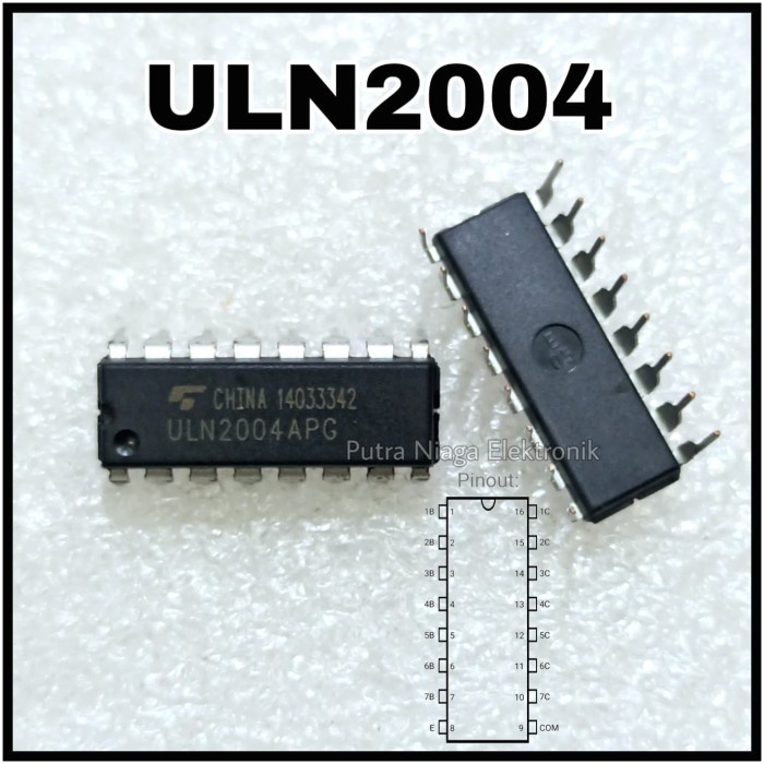 Jual ic ULN2004APG DIP 16 pin ULN2004 / ULN2004AN / ULN2004AG putr4n14 ...