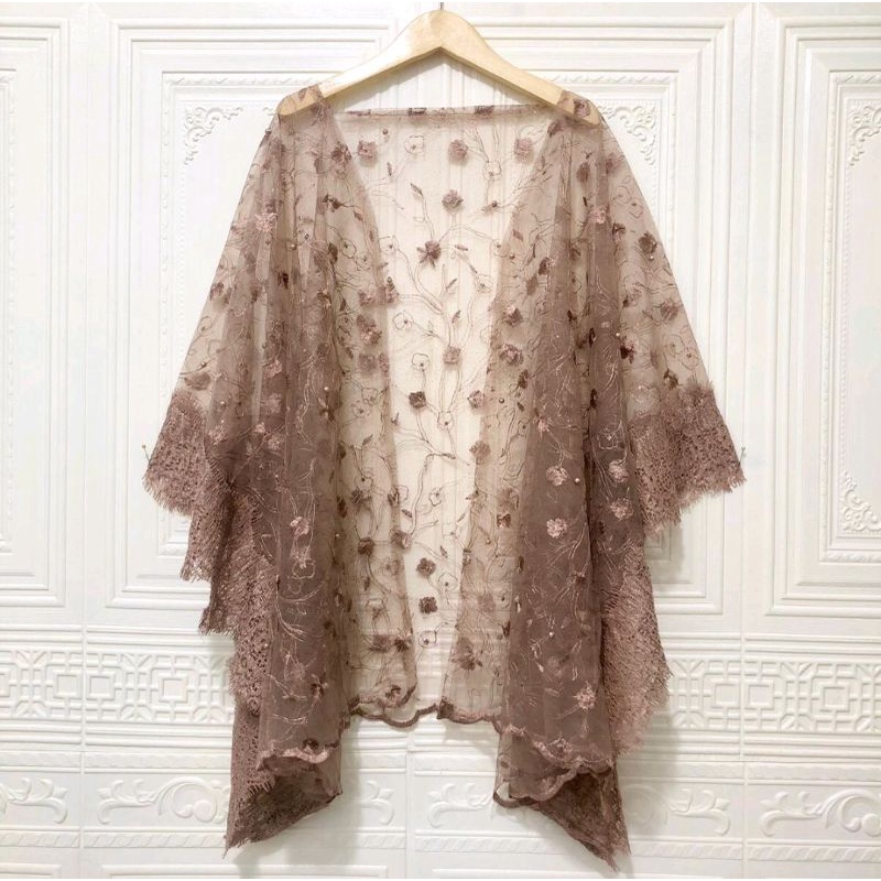 Jual outer cardigan kebaya bridesmaid baju kondangan tille mix brokat ...