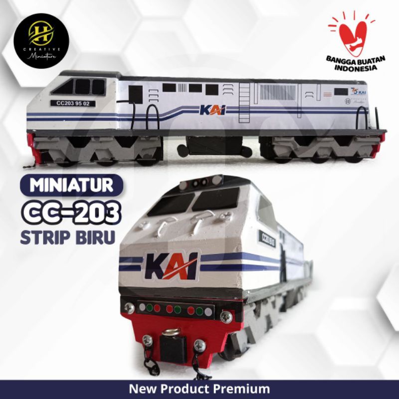 Jual Lokomotif Kereta Api CC203 Putih Biru | Shopee Indonesia