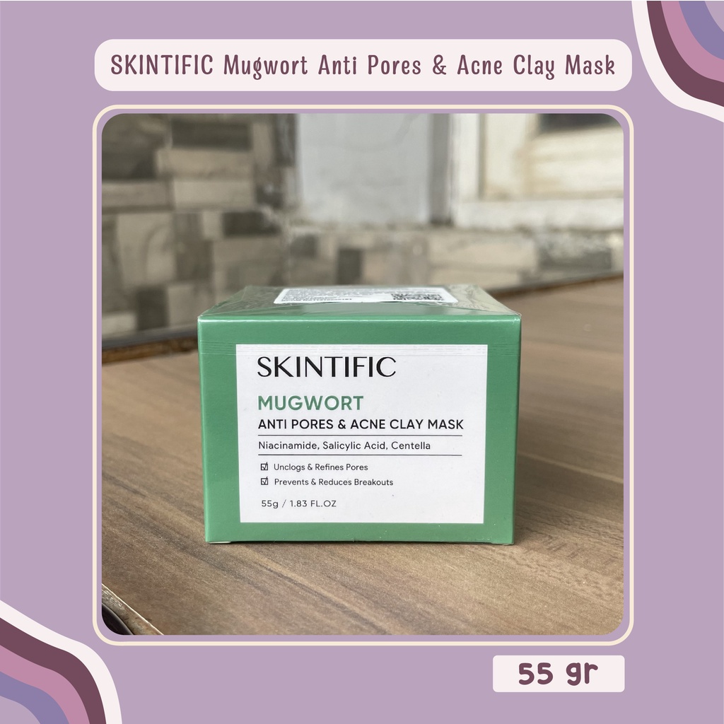 Jual [READY STOCK] SKINTIFIC - Mugwort Anti Pores & Acne Clay Mask 55 ...