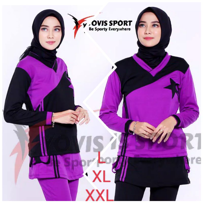 Jual Setelan Baju Olahraga Senam Wanita Muslim Muslimah Stelan Zumba ...