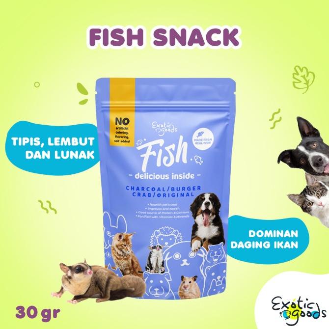 Jual Fish Snack 30Gr Fish Snack Origanal Sugar Glider Fish Snack ...