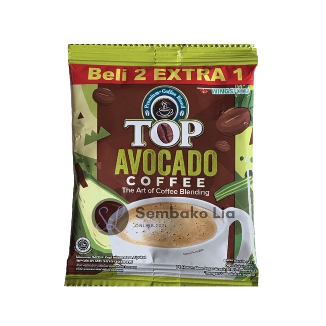 Jual Top Avocado Coffee 20gr Renteng Isi 15pc Sachet | Shopee Indonesia