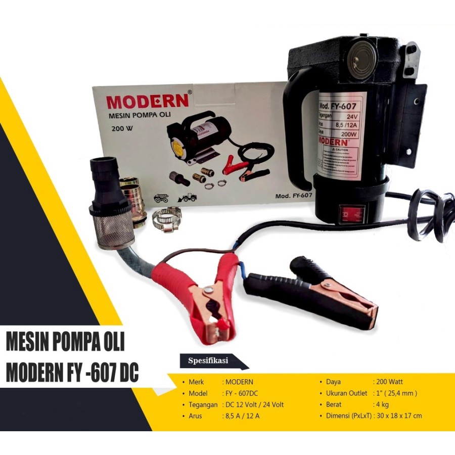 Jual Mesin pompa minyak oli solar bensin MODERN FY-607 DC 24V accu aki ...