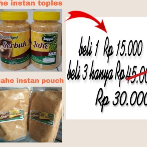 Jual Jahe Merah Bubuk Instant Plus Gula Aren Siap Seduh Kemasan Botol ...