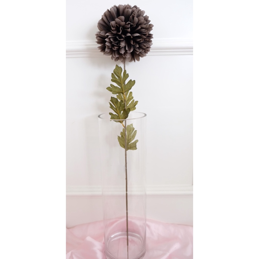 Jual BUNGA ARTIFICIAL PREMIUM POM-POM (GREY) | Shopee Indonesia