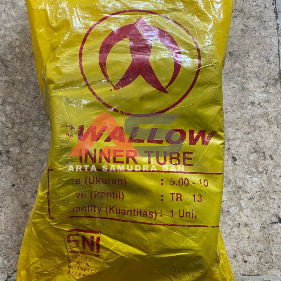Jual Ban Dalam Swallow 500 5.00 - 10 R10 Pentil Pendek ATV Morris Truntung ST20 Hijet 55 S38 ...