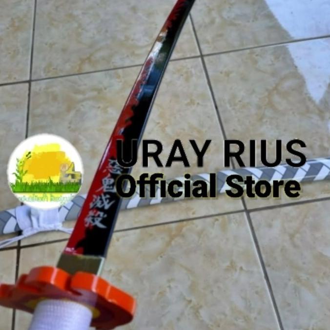 Jual mainan pedang kayu cosplay rengoku V2 kimetsu no yaiba demon ...