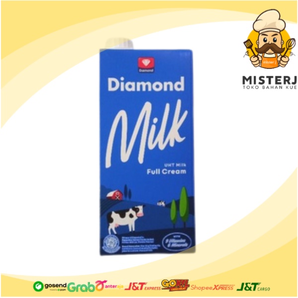 Jual Susu UHT Diamond Milk Full Cream | 1 Liter | Susu Diamond Plain Full Cream | 1 Liter ...