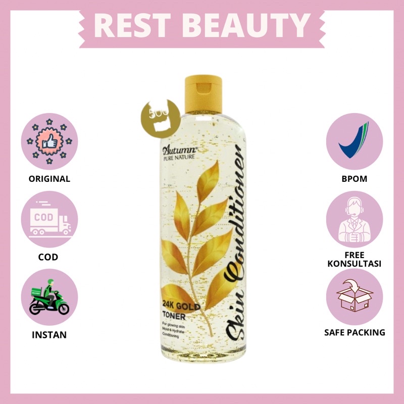 Jual AUTUMN - Skin Conditioner 24K Gold Toner 500ml | Shopee Indonesia