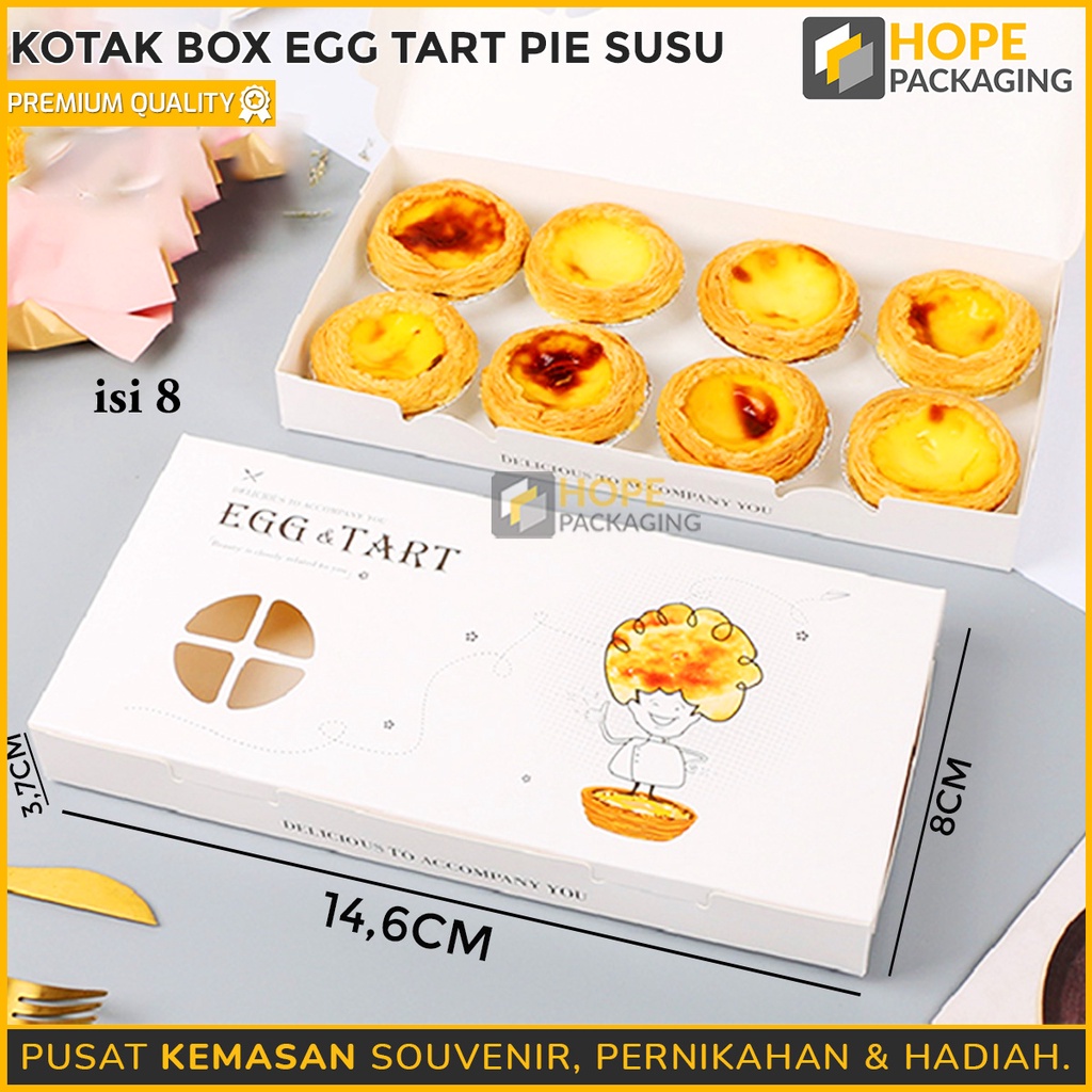 Jual [ isi 5 pcs ] Kotak box Egg Tart Pie susu / Gift Box Cookies ...