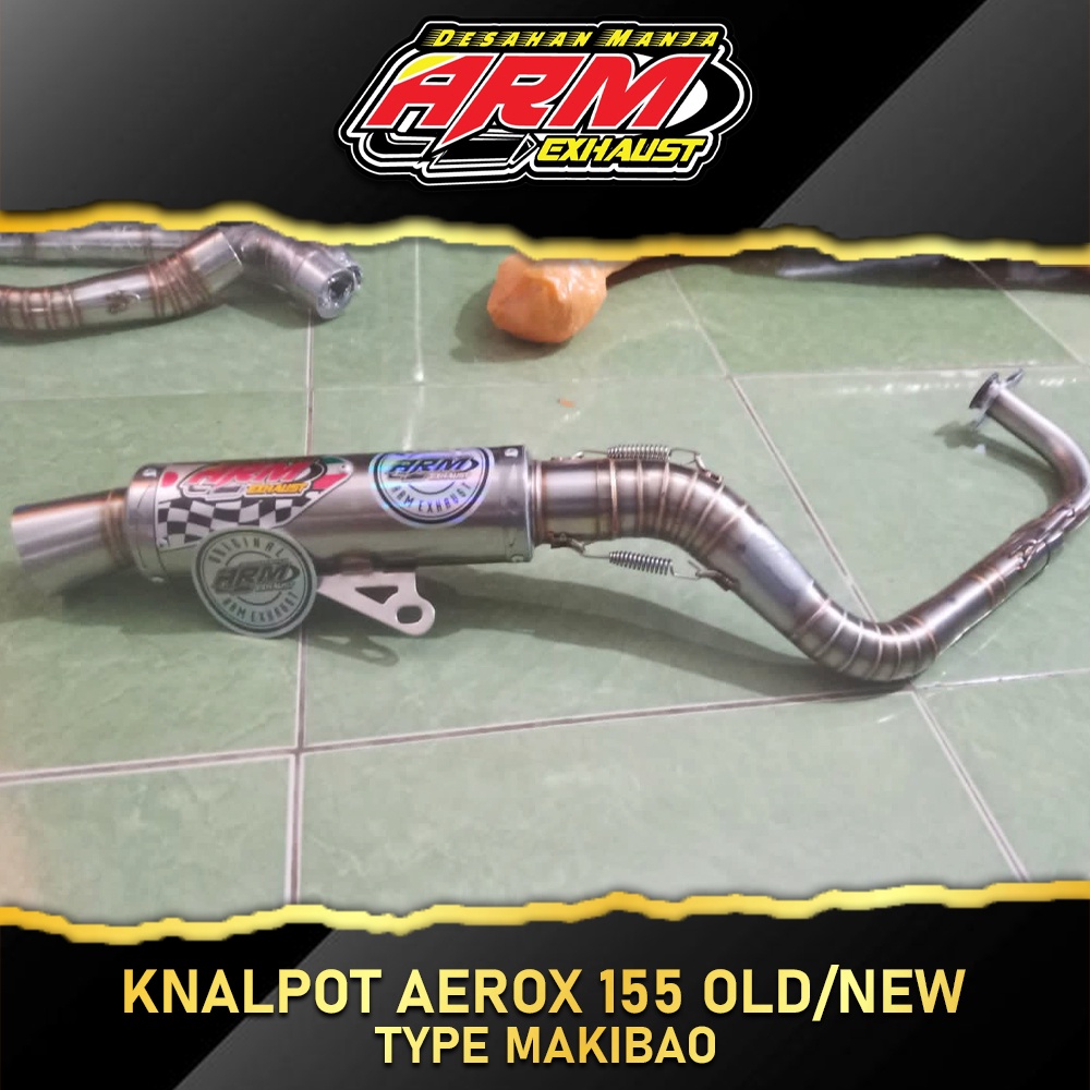 Jual KNALPOT AEROX 155CC OLD/NEW TYPE MAKIBAO STAINLESS / BLACK SERIES ...