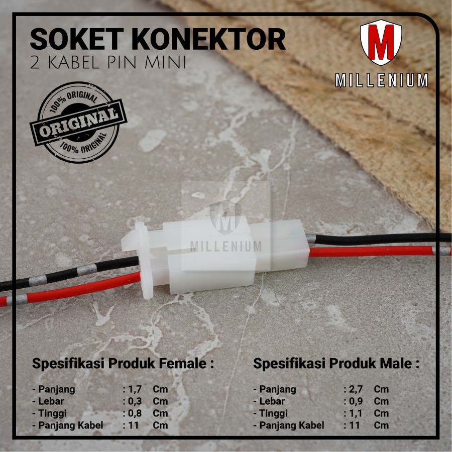 Jual Soket Sambung 2 Pin Kecil (1 Set) – Mini Socket Kabel Konektor ...