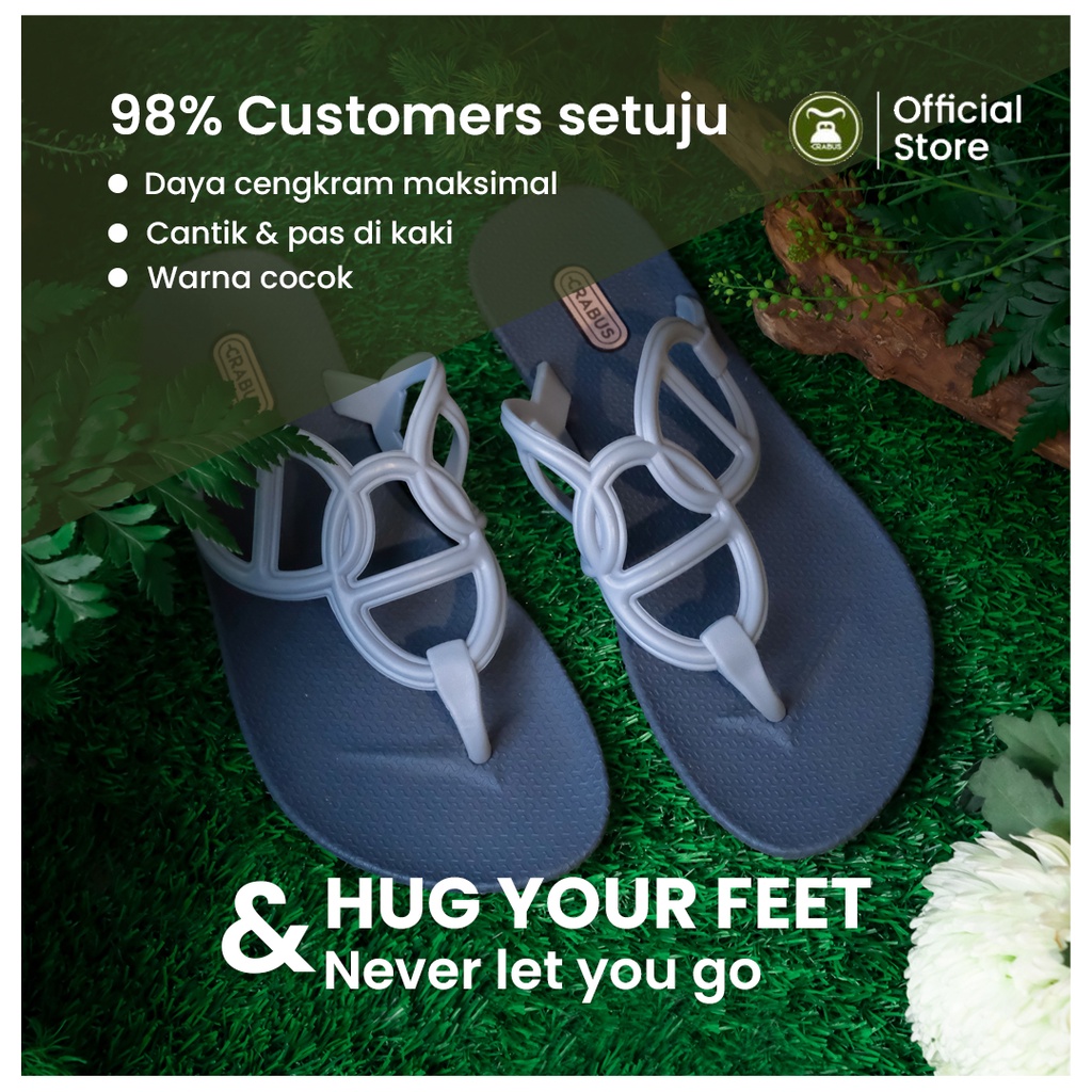 Jual Sandal Wanita Crabus - Freya ( Baby Blue ) | Shopee Indonesia