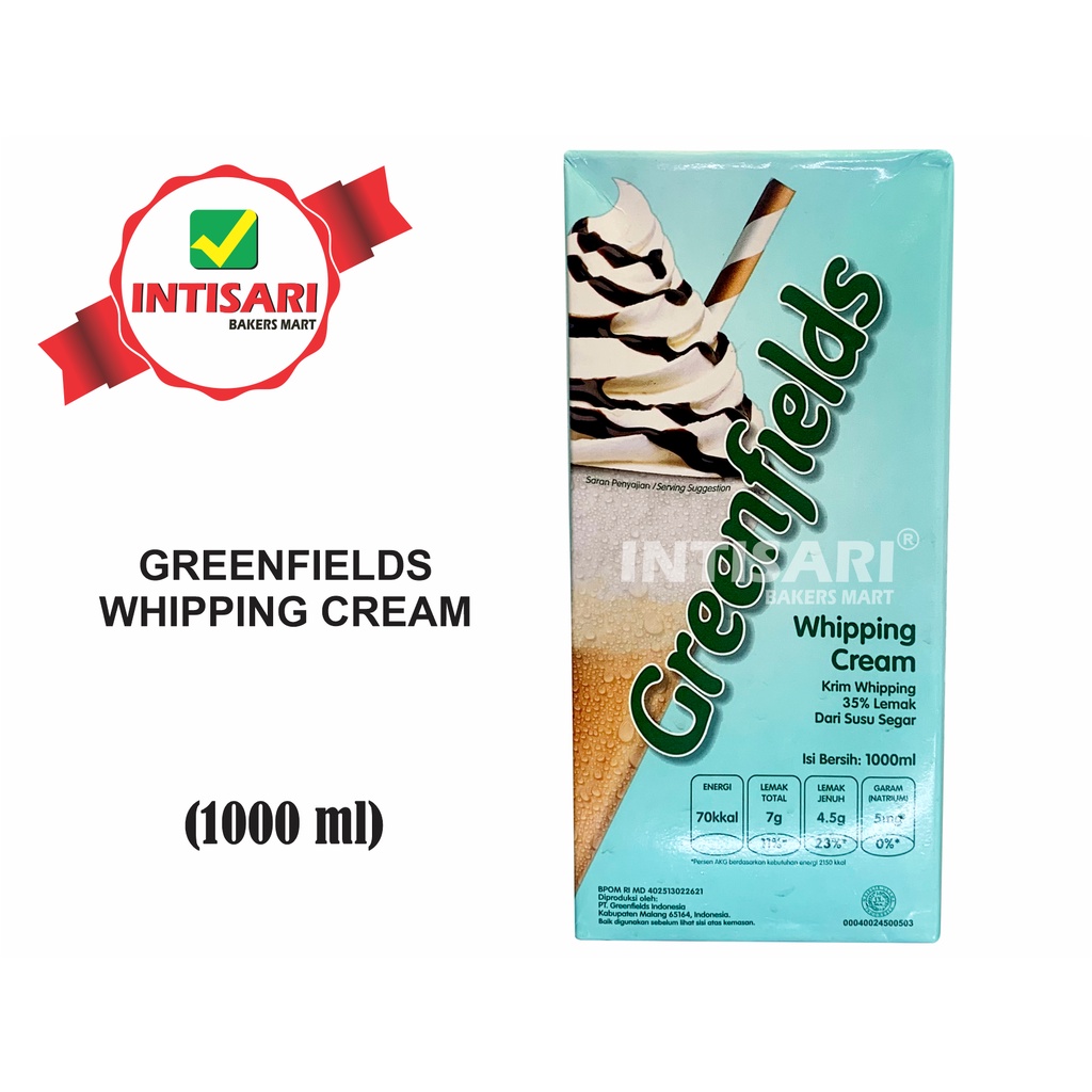 Jual GREENFIELDS WHIPPING CREAM 1 L | Shopee Indonesia