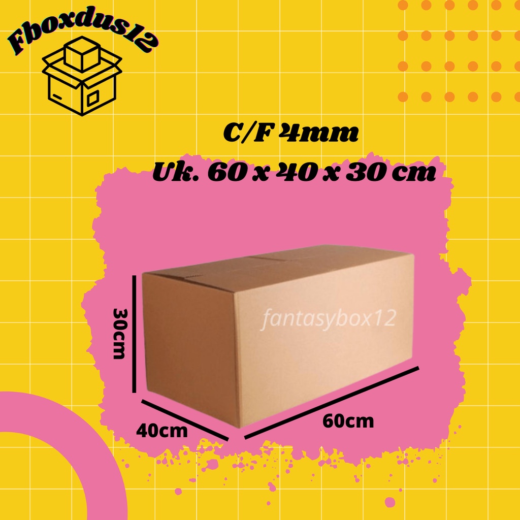 Jual KARDUS/DUS/KARTON/DUS PINDAHAN/KARDUS BESAR C FLUTE Uk.60x40x30 CM ...