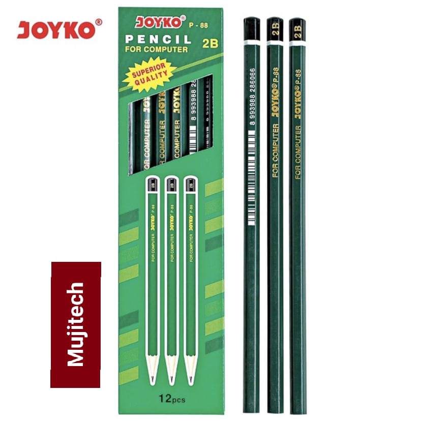 Jual 12 PCS PENCIL P-88 P-92 2B PENSIL 2B JOYKO | Shopee Indonesia