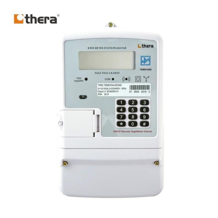Jual Thera Tem0104D Series, Kwh Meter Prabayar 3-Phase Sistim Sts Token ...