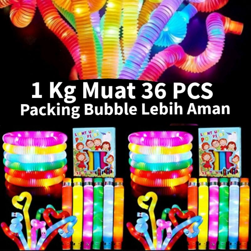 Jual 12pcs 1 KOTAK COD POP LIGHT UP MAINAN SELANG LAMPU | Shopee Indonesia