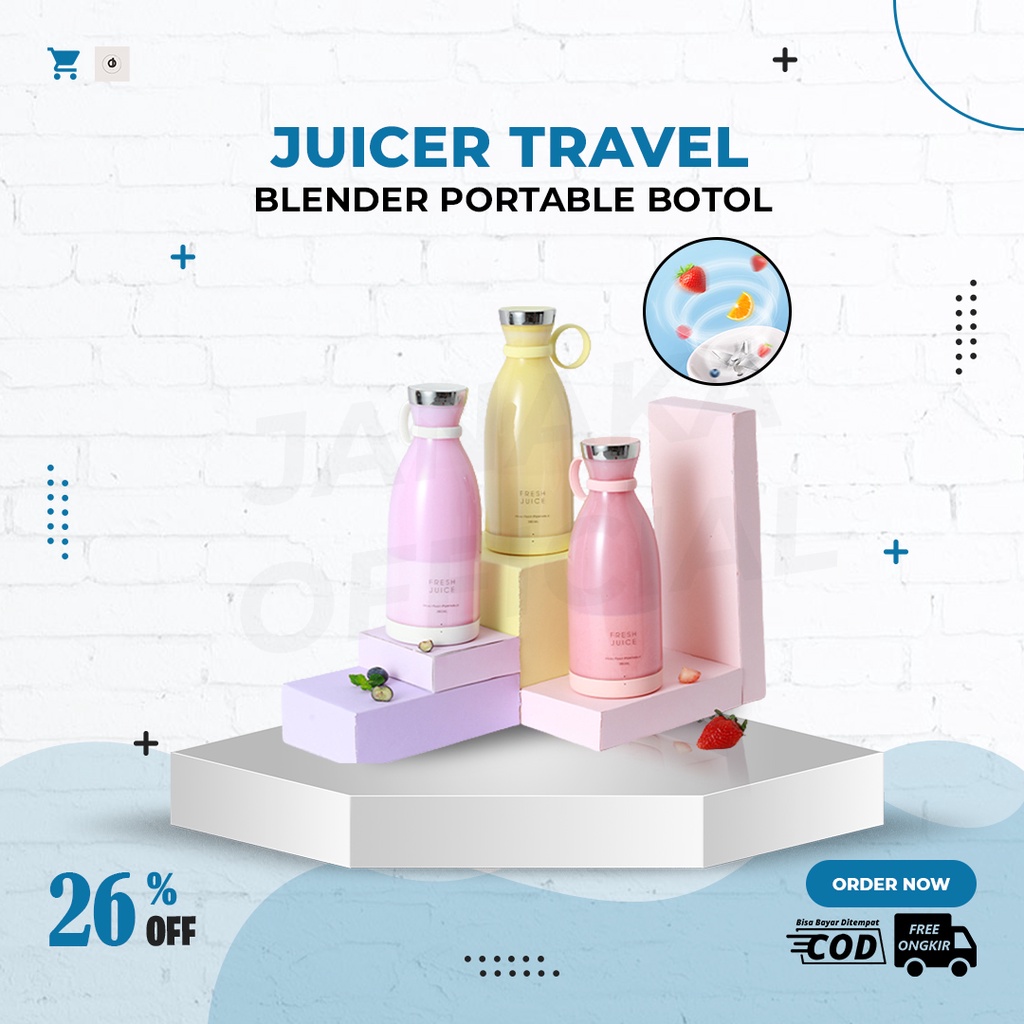 Jual Juicer Travel Blender Portabel Botol Tempat Minum Jus Bottle Juice ...