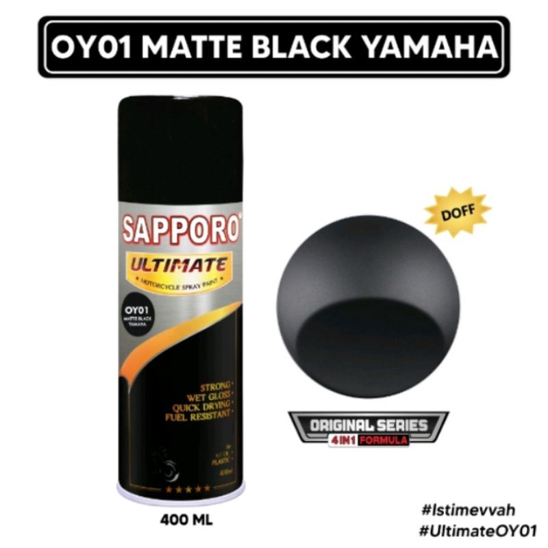 Jual SAPORO SAPPORO ULTIMATE OY01 Matte Black Yamaha 400ml Back To ...