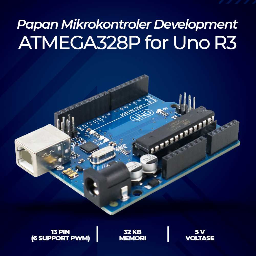 Jual Arduino Papan Mikrokontroler Development ATMEGA328P for Uno R3 ...